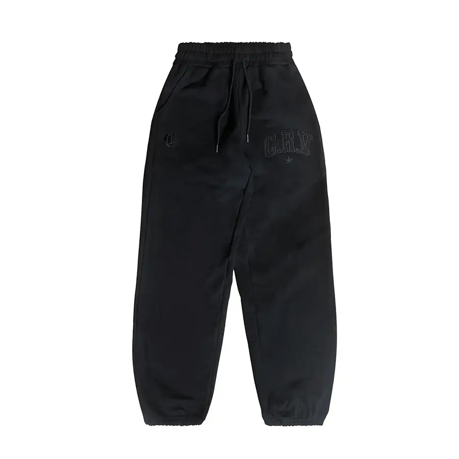 BLACK CRV SILK SWEATPANTS - Corvidae