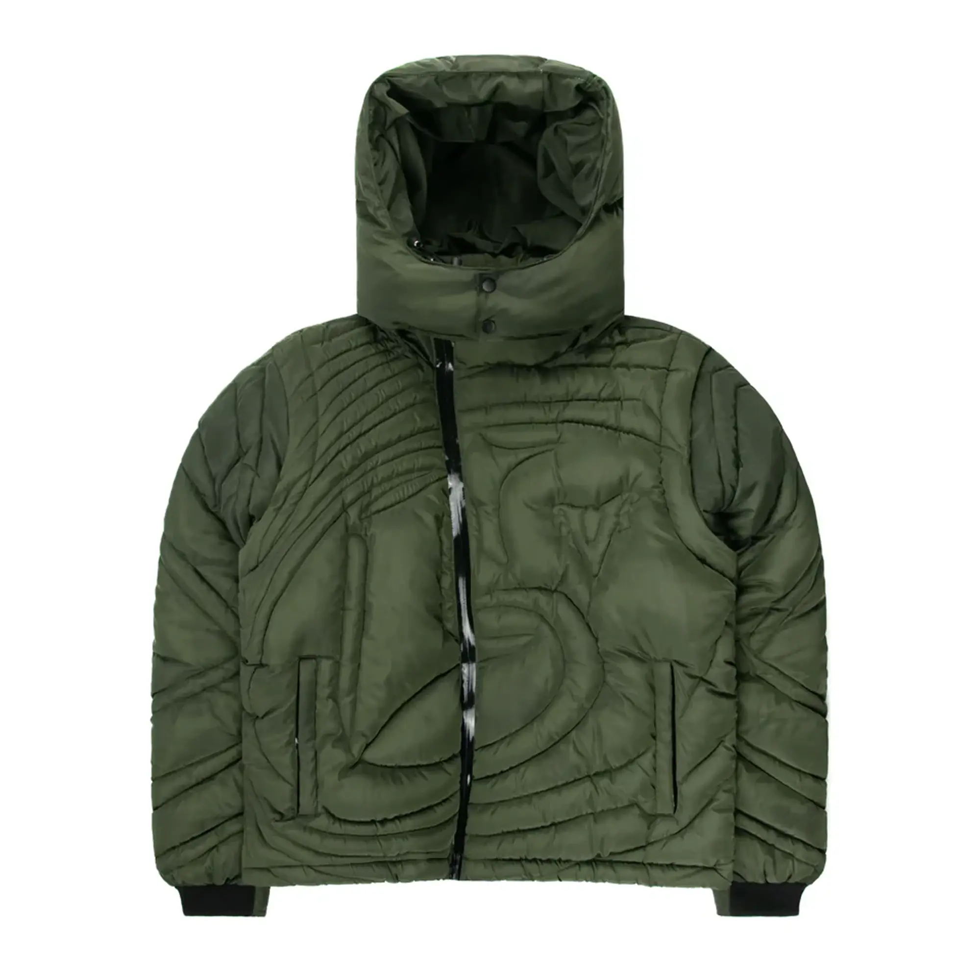 Green Embossed Puffer - Corvidae